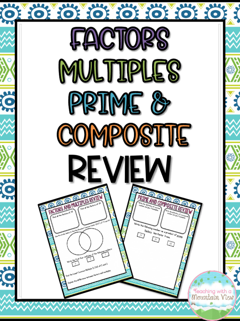 Factors Multiples Prime Composite Review | PDF | Software | Computing
