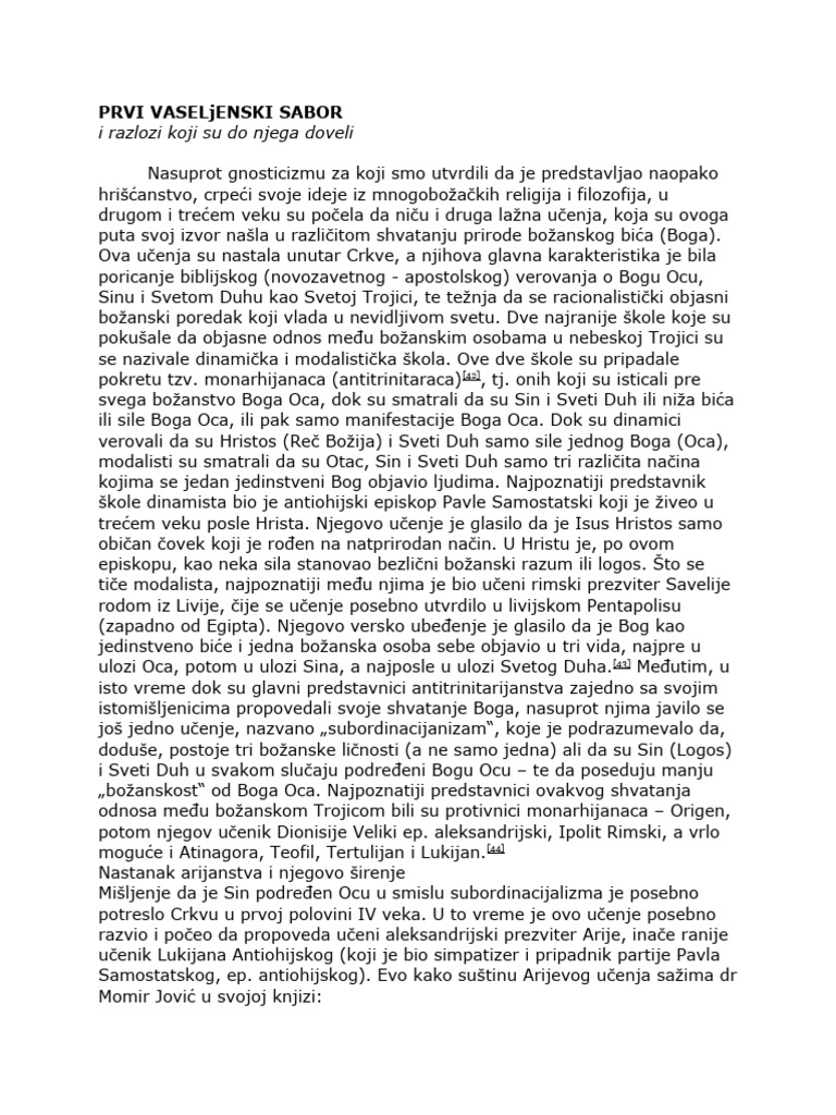 PRVI VASELjENSKI SABOR | PDF