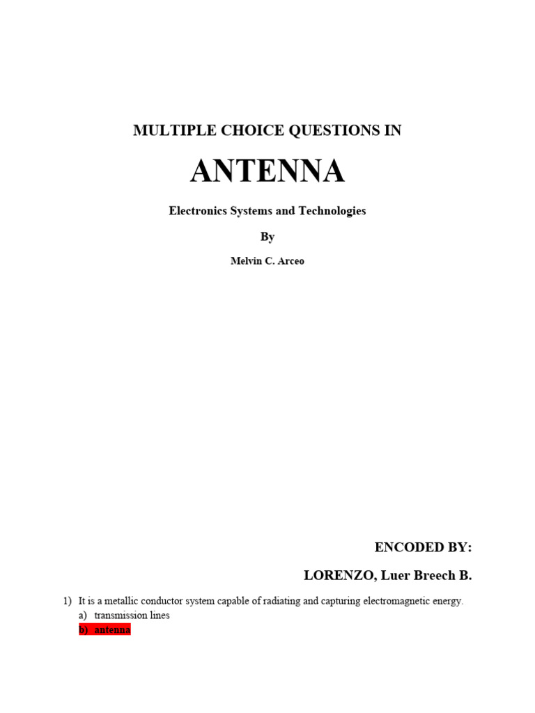 Antenna | PDF | Antenna (Radio) | Electricity