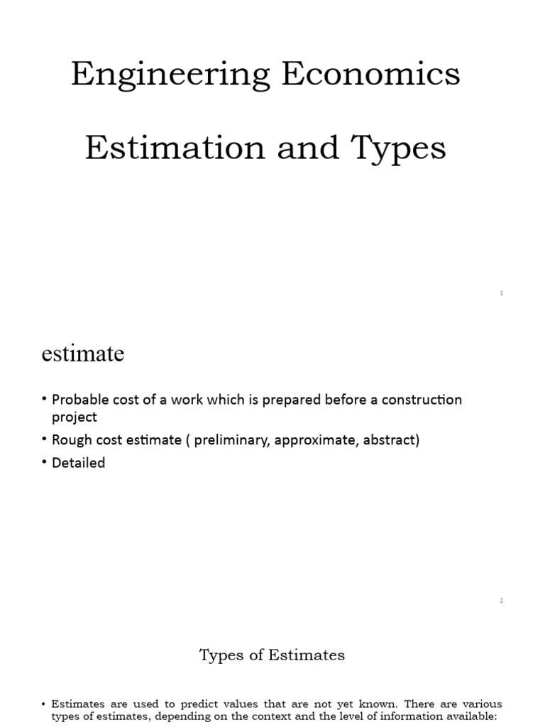 Estimation and Its Types | PDF | Enterprise Resource Planning | Business