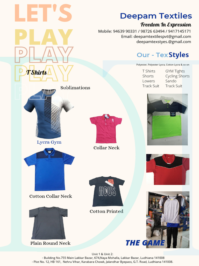 Deepam Textiles | PDF | Shirt | Dress Codes