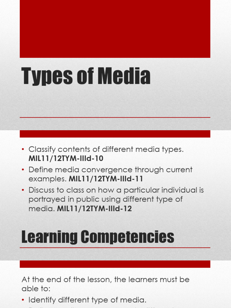 Types of Media | PDF