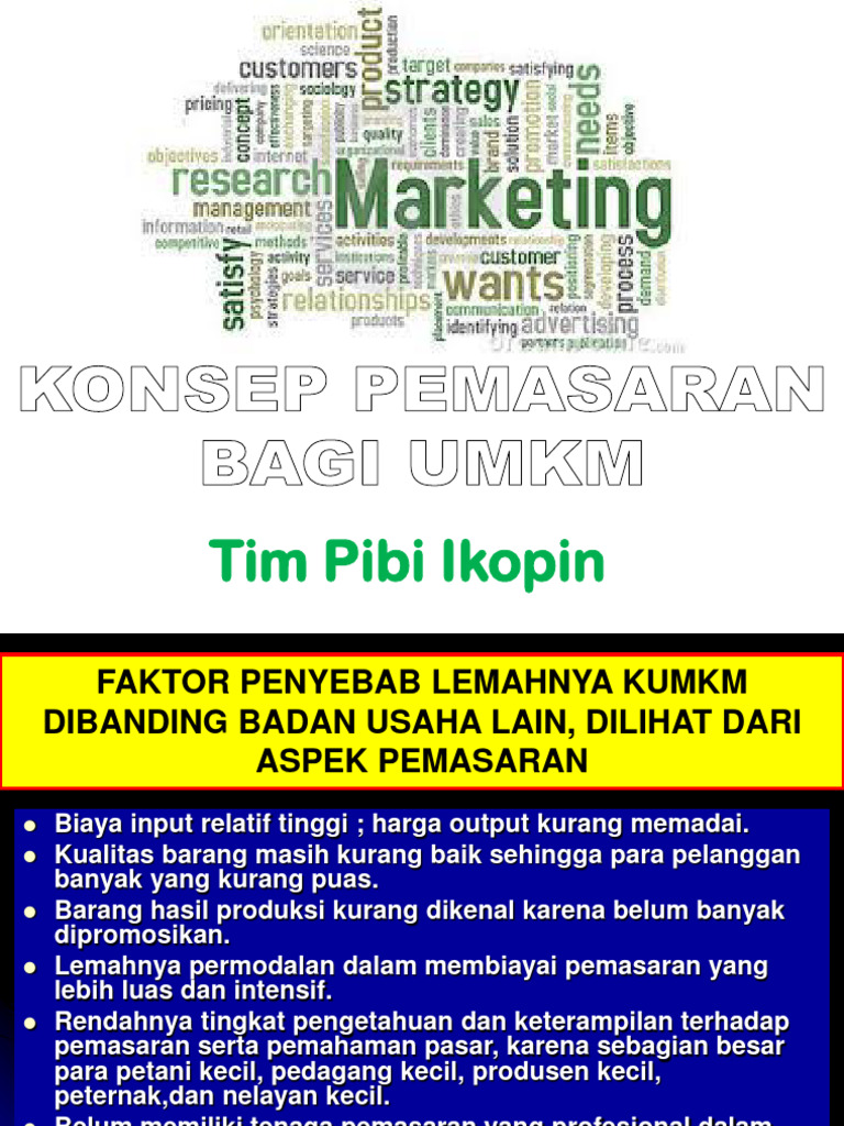 Materi-3 Konsep Pemasaran Bagi Umkm | PDF