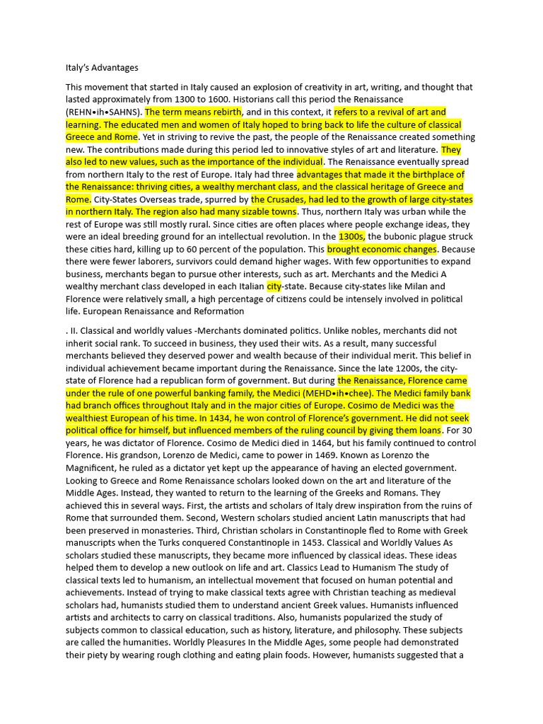 Spread of Renaissance | PDF | Renaissance | Classics