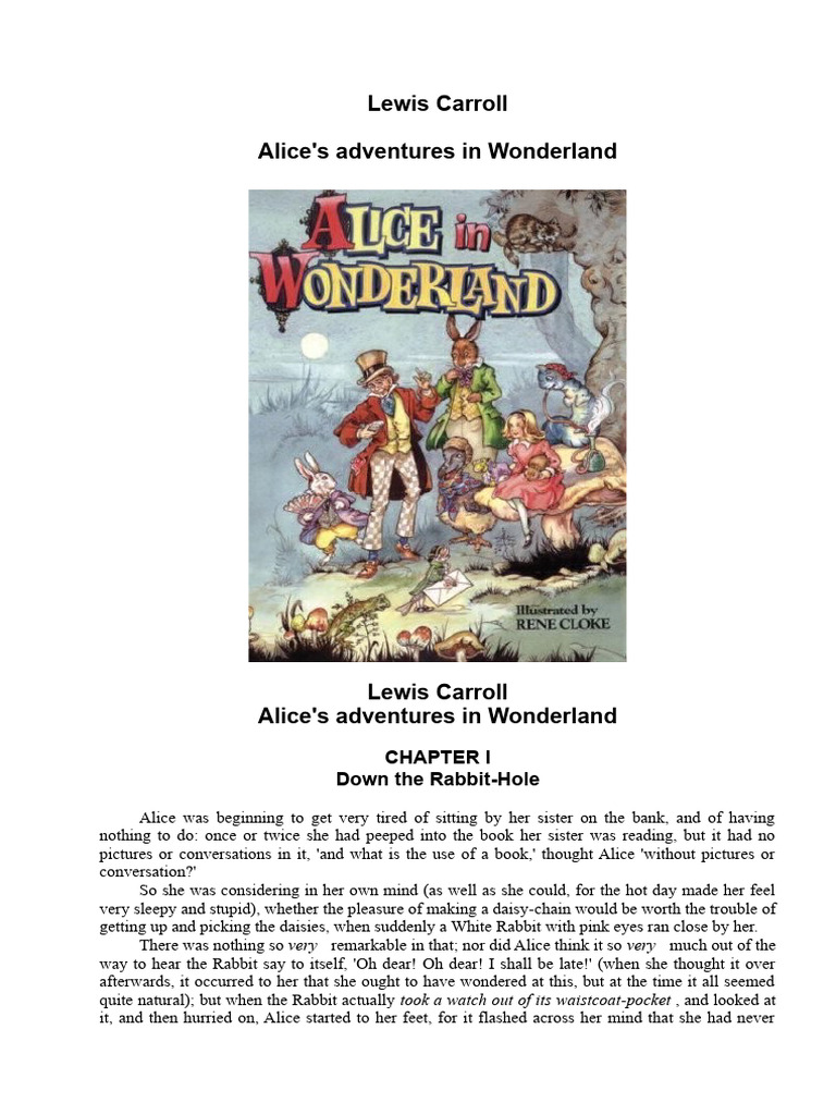 Alices Adventures In Wonderland Pdf