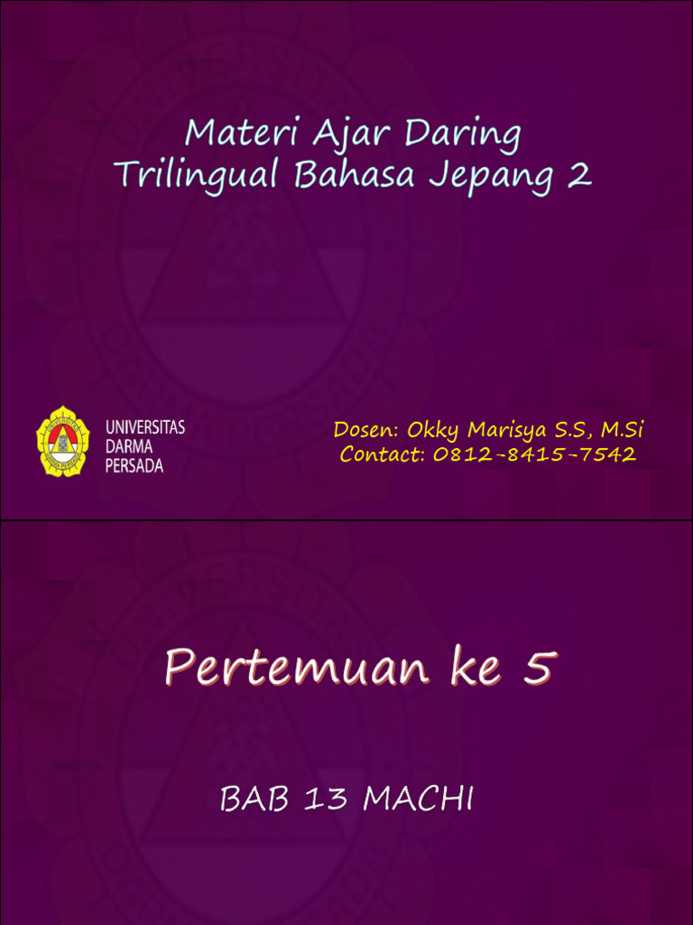 TM 5 Marugoto A1 Bab 13 | PDF