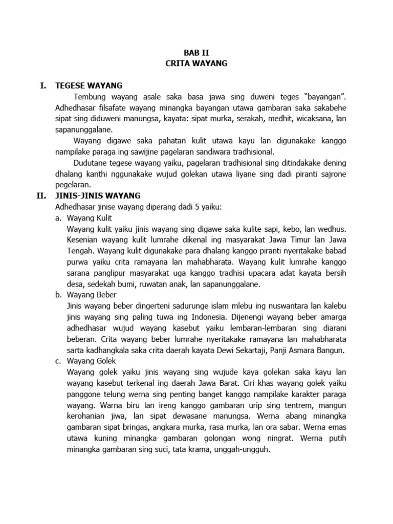 Crita Wayang | PDF