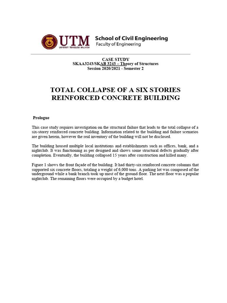 Case Study Structure Building Collapse - Compress | PDF | Concrete