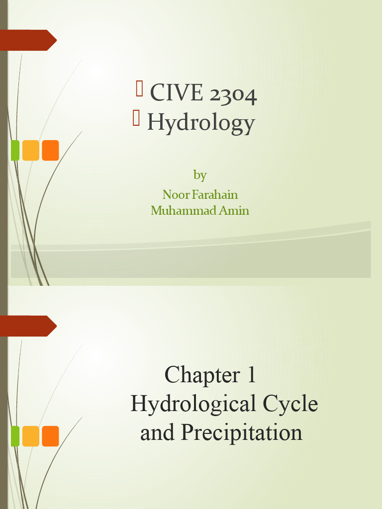 CIVE2304 C1-1 Hydrological Cycle | PDF | Hydrology | Drainage Basin
