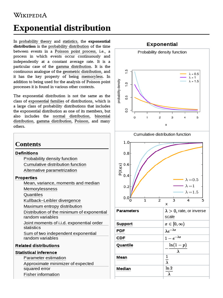 Exponential Distribution | PDF | Probability Distribution | Bias Of An ...