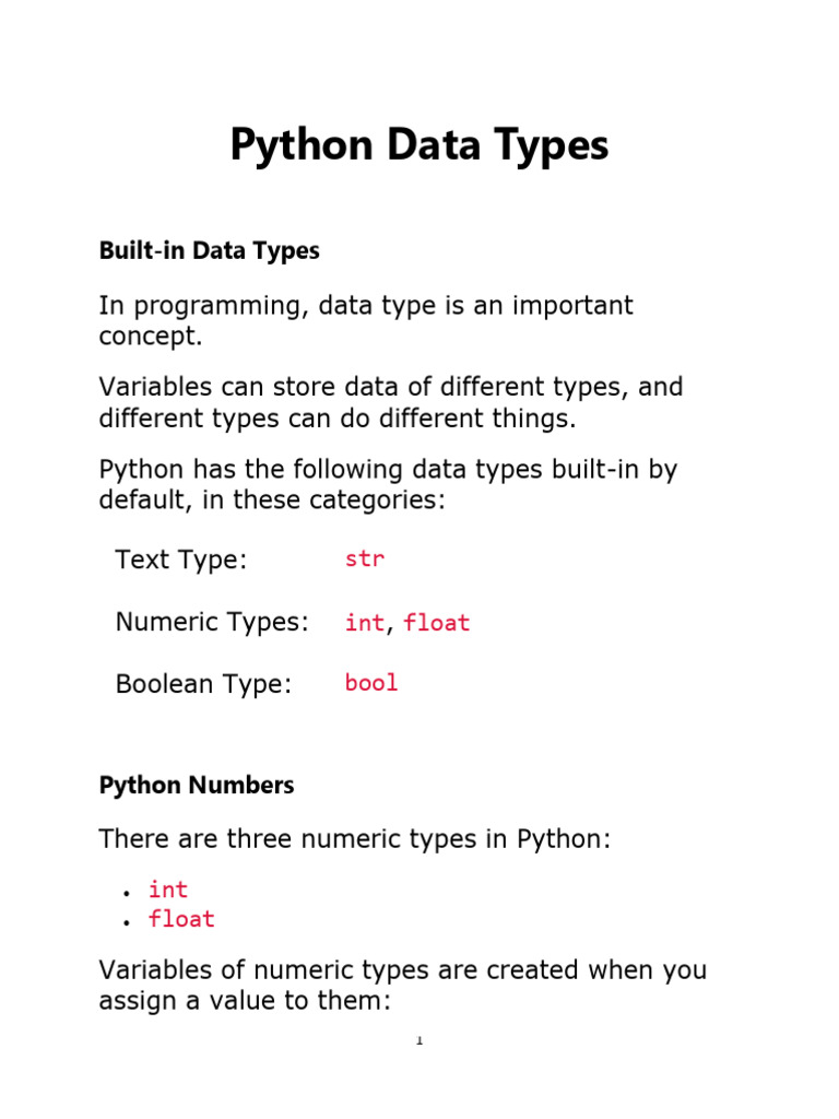 Introduction To Python 2 | PDF | Boolean Data Type | Integer (Computer ... Introduction To Python 2 | PDF | Boolean Data Type | Integer (Computer ...