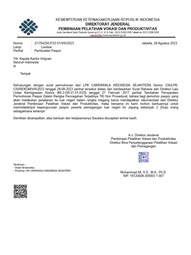 Rekom Paspor Gibo Tekkin | PDF