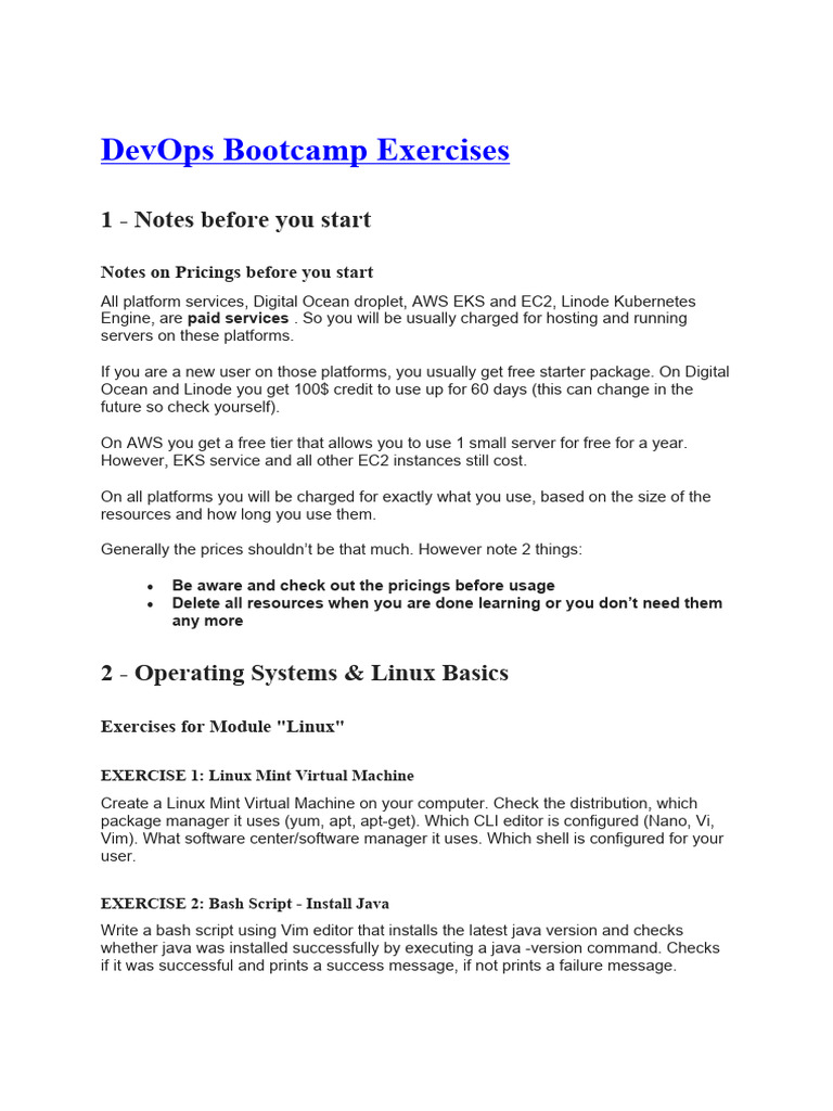 DevOps Bootcamp Exercises | PDF | Software Repository | My Sql