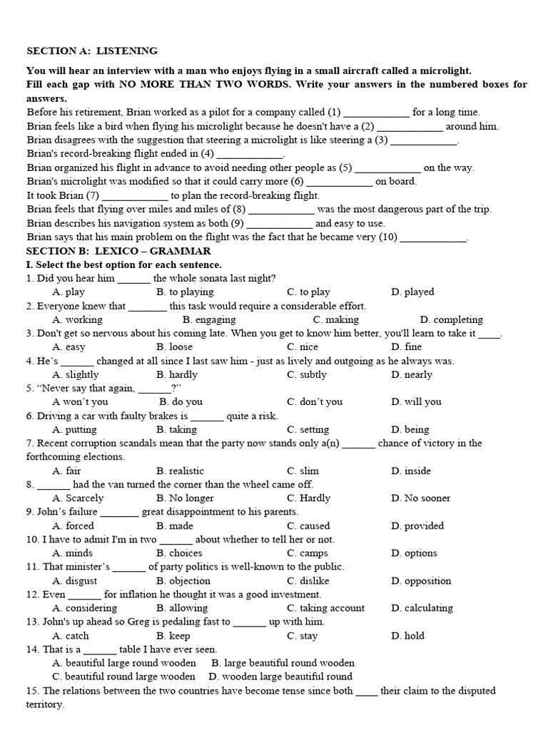 Test 19 | PDF | Humour