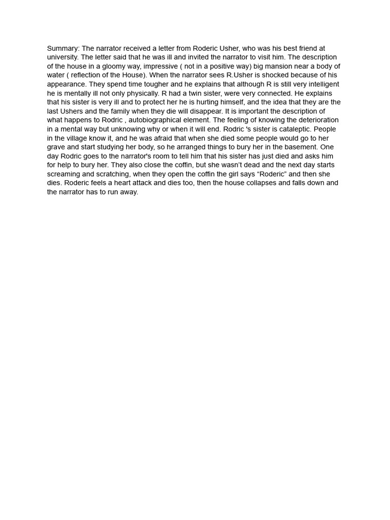 The Fall of The House of Usher | PDF