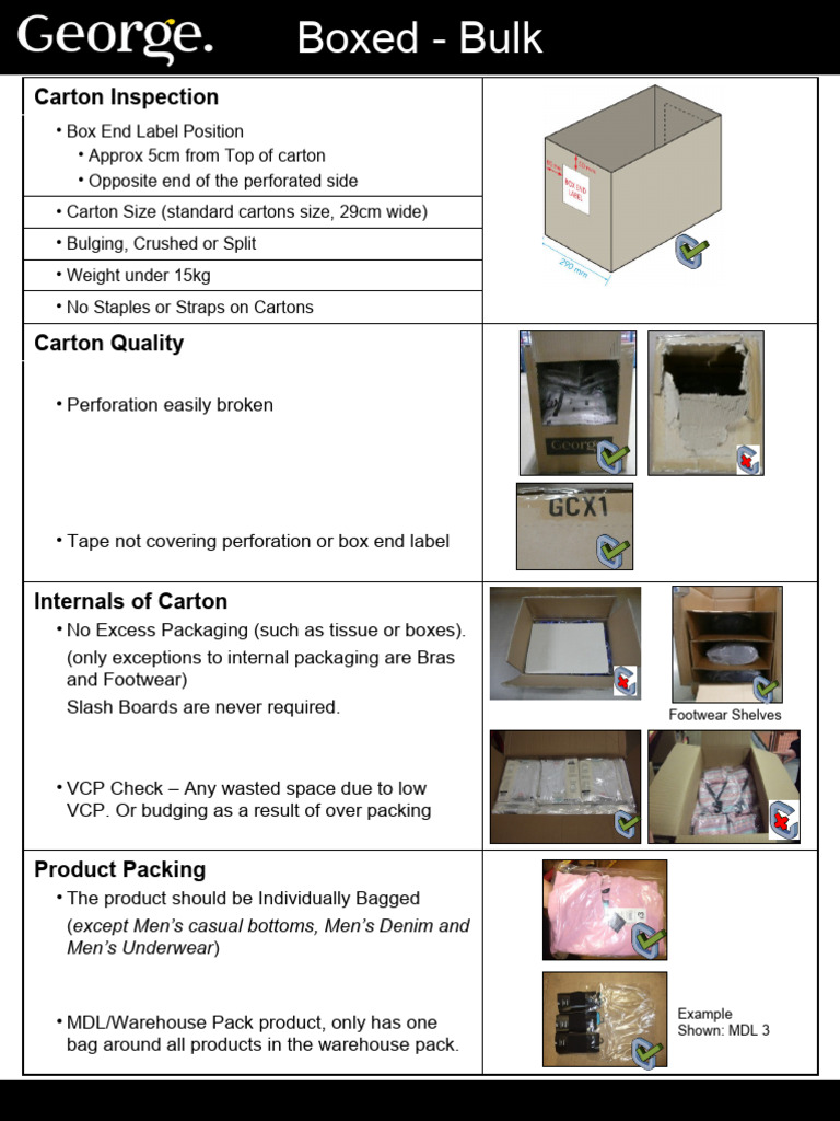 Carton Bulging Inspection Guidelines | PDF