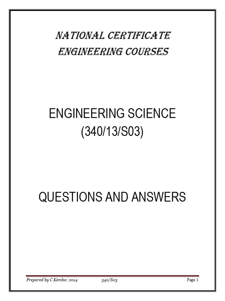 Engineering_Science_Question_and_Answers-1 | PDF | Strength Of ...