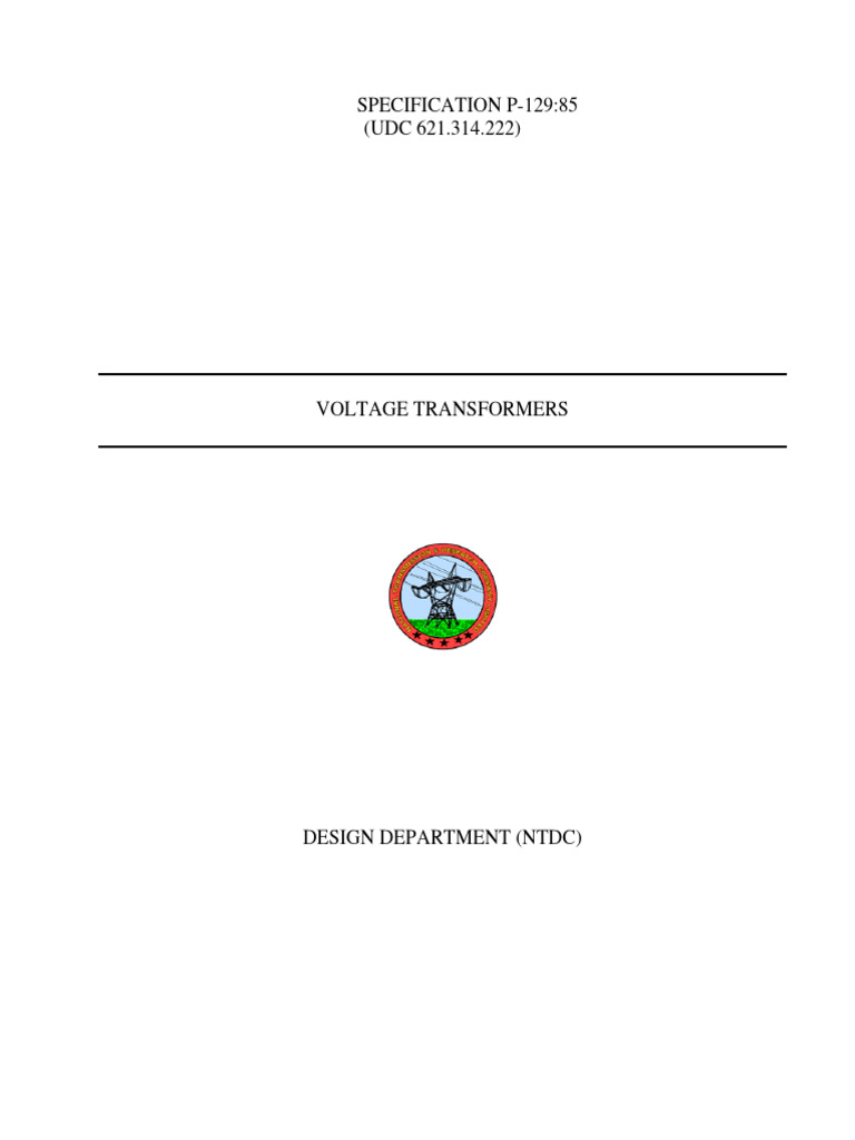 P-129-85 F - Voltage Transformers | PDF | Transformer | Insulator (Electricity)