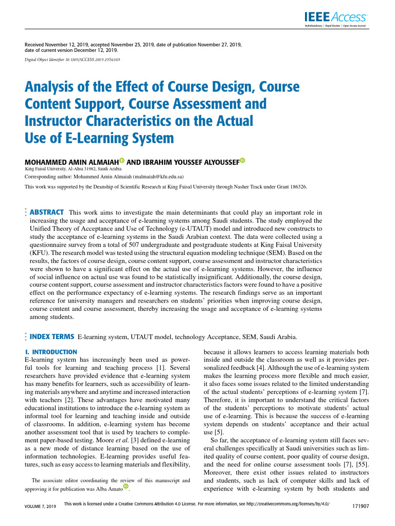 Analysis of The Effect of Course Design Course Content Support Course ...
