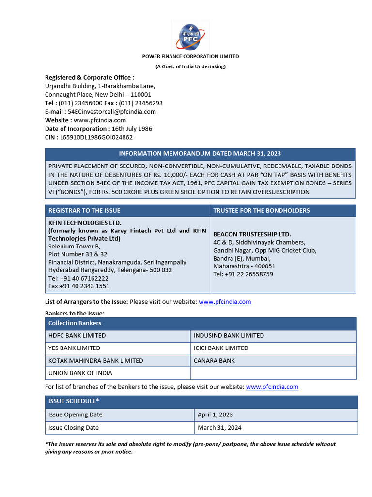 Information Memorandum Series - VII New | PDF | Bond Credit Rating ...