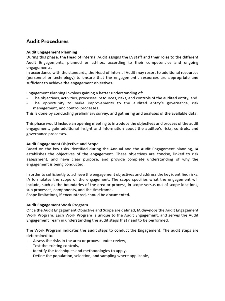 Internal Audit Engagement Guide | PDF | Internal Audit | Audit