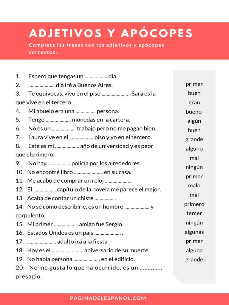 Adjetivos-y-apócopes | PDF