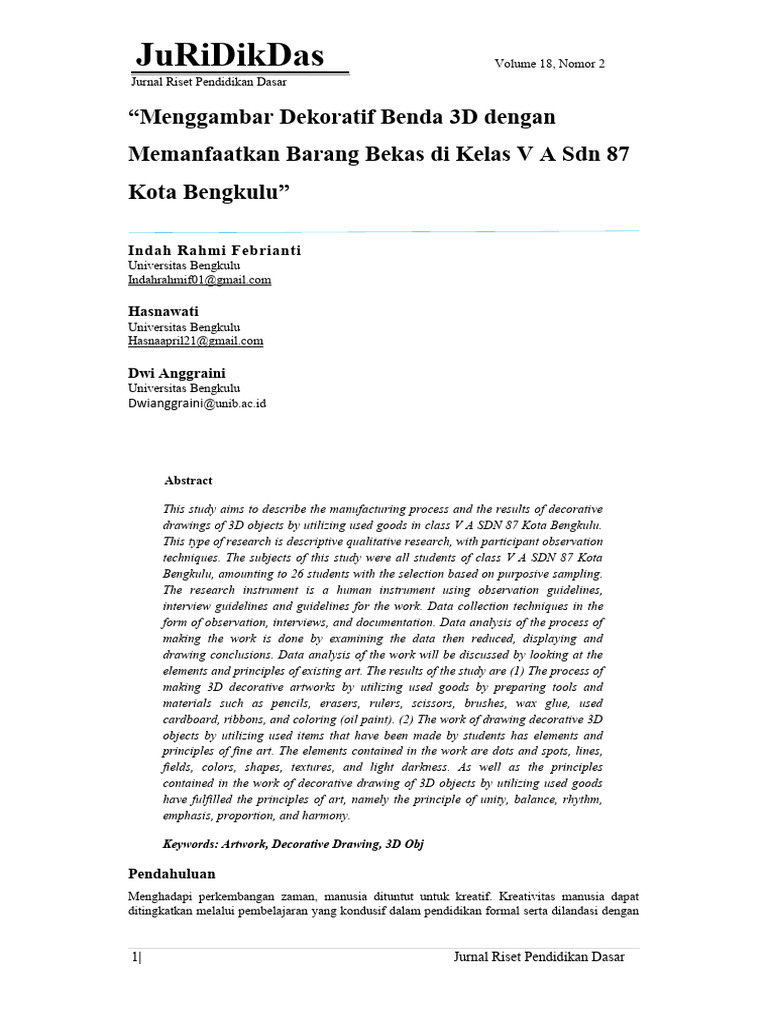 JURNAL Ind | PDF | Drawing | Methodology