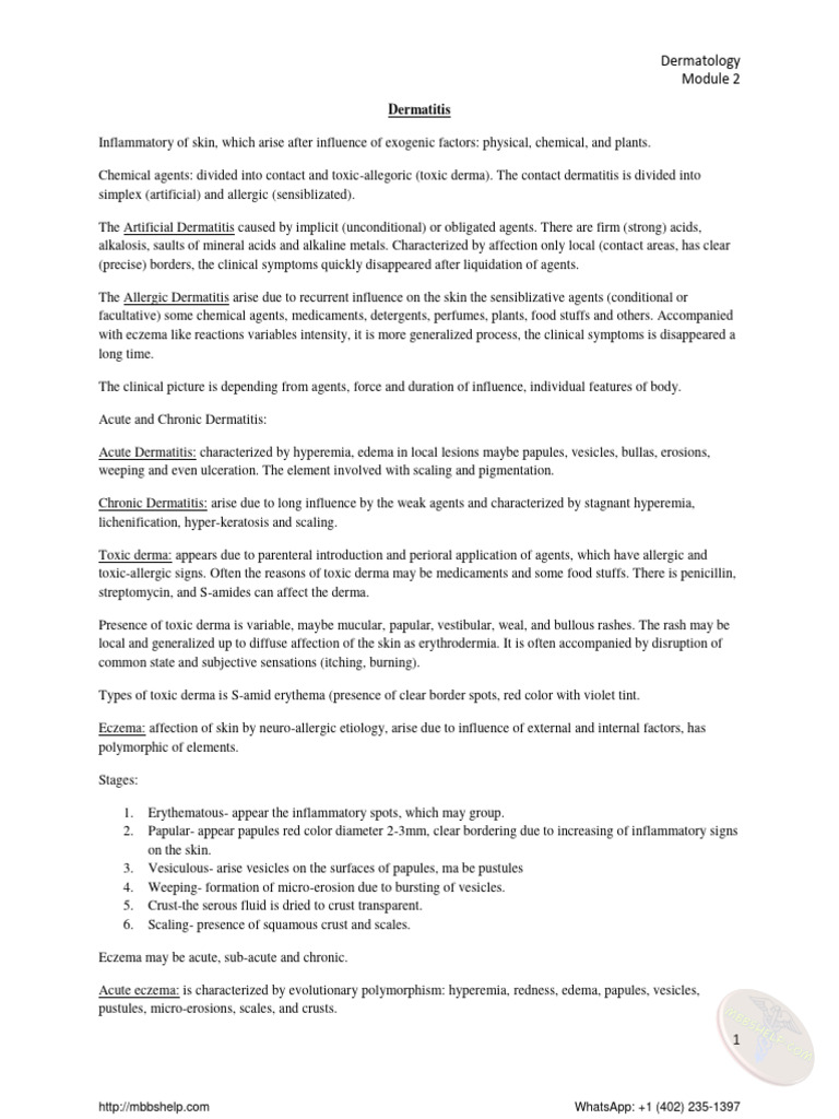 Dermatitis Pdf Dermatitis Allergy