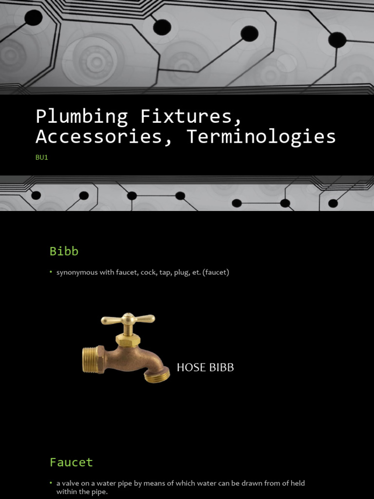 WEEK 5 Plumbing Fixtures 22sep20 | PDF | Plumbing | Tap (Valve)