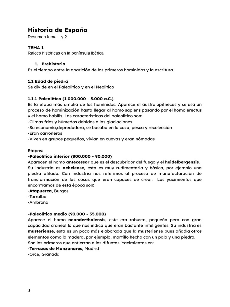 HISTORIA de España 2º Bach | PDF | Imperio español | Al Andalus