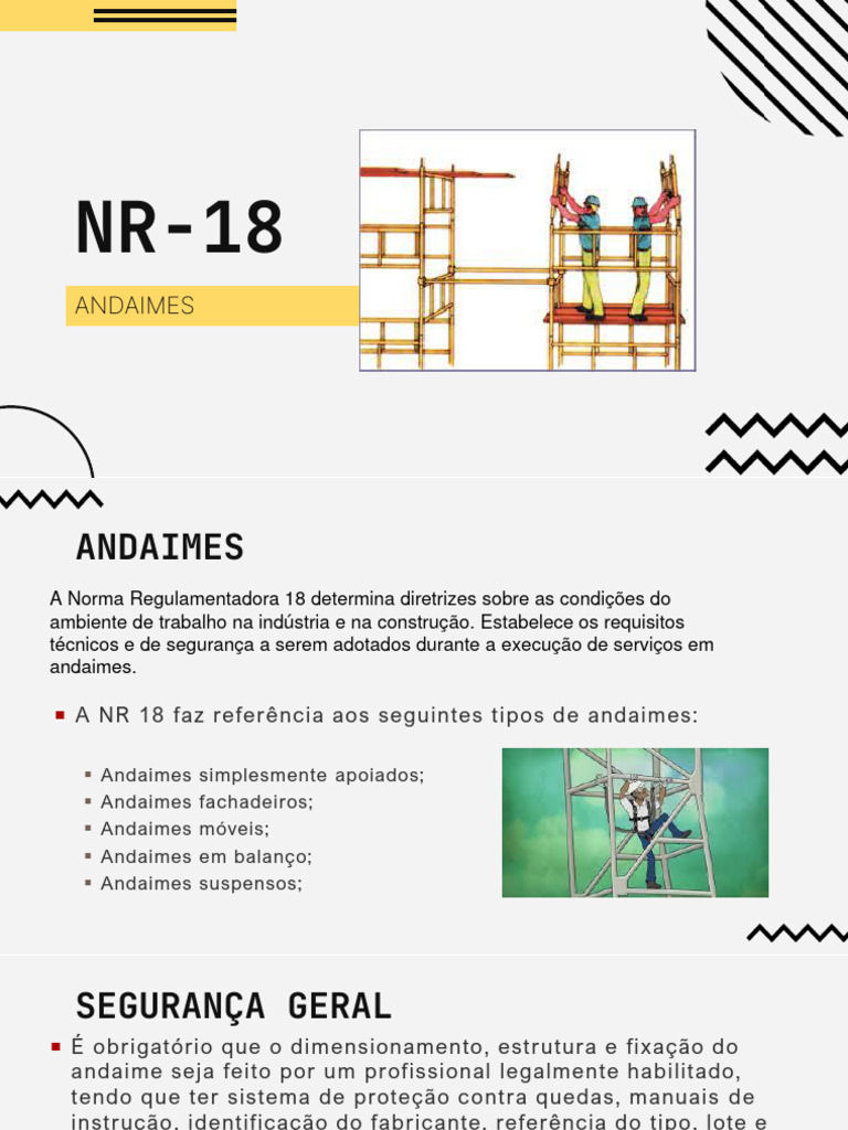 NR 18 Andaimes PDF | PDF | Andaime