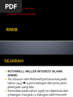 Sejarah dan Kategori Tes RMIB | PDF