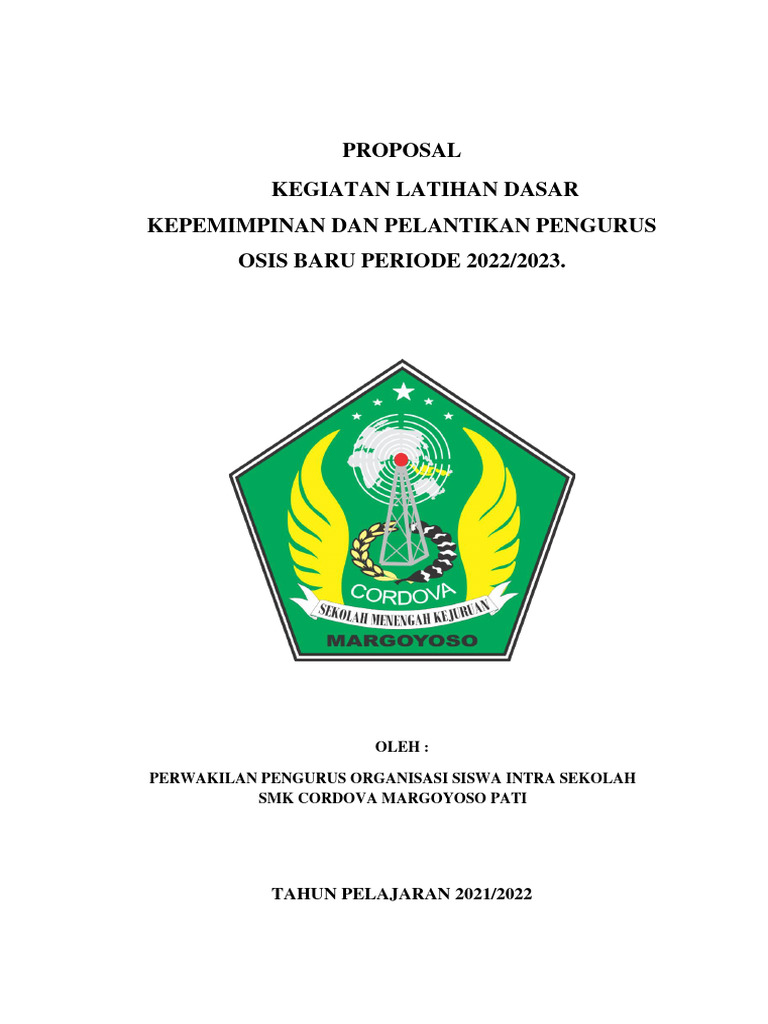 Proposal Latihan Dasar Kepemimpinan (LDK) 2022 | PDF