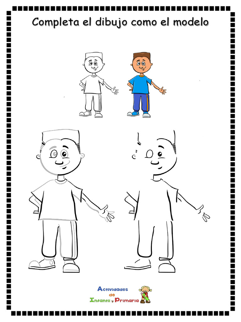 Completa el Dibujo como el Modelo | PDF | Artes del Lenguaje y ...