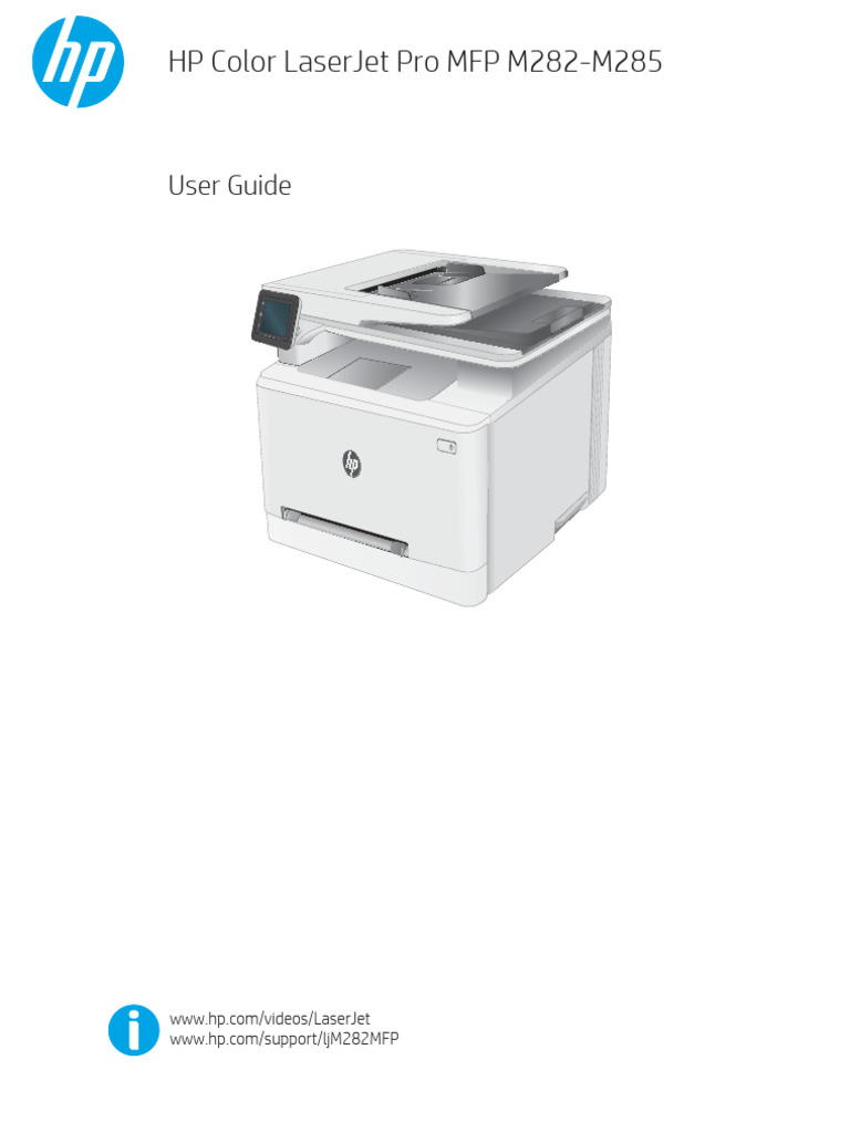 HP M283 User Guide | PDF | Image Scanner | Computer Network
