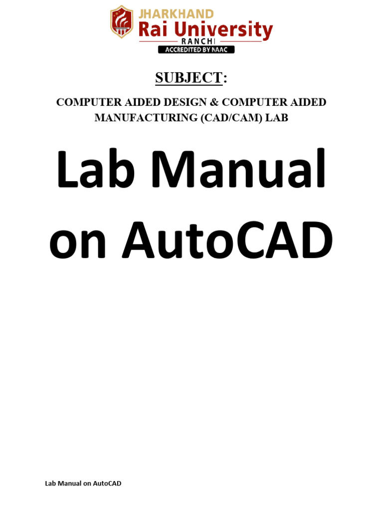 Lab Manual On Autocad | PDF | Button (Computing) | Curve