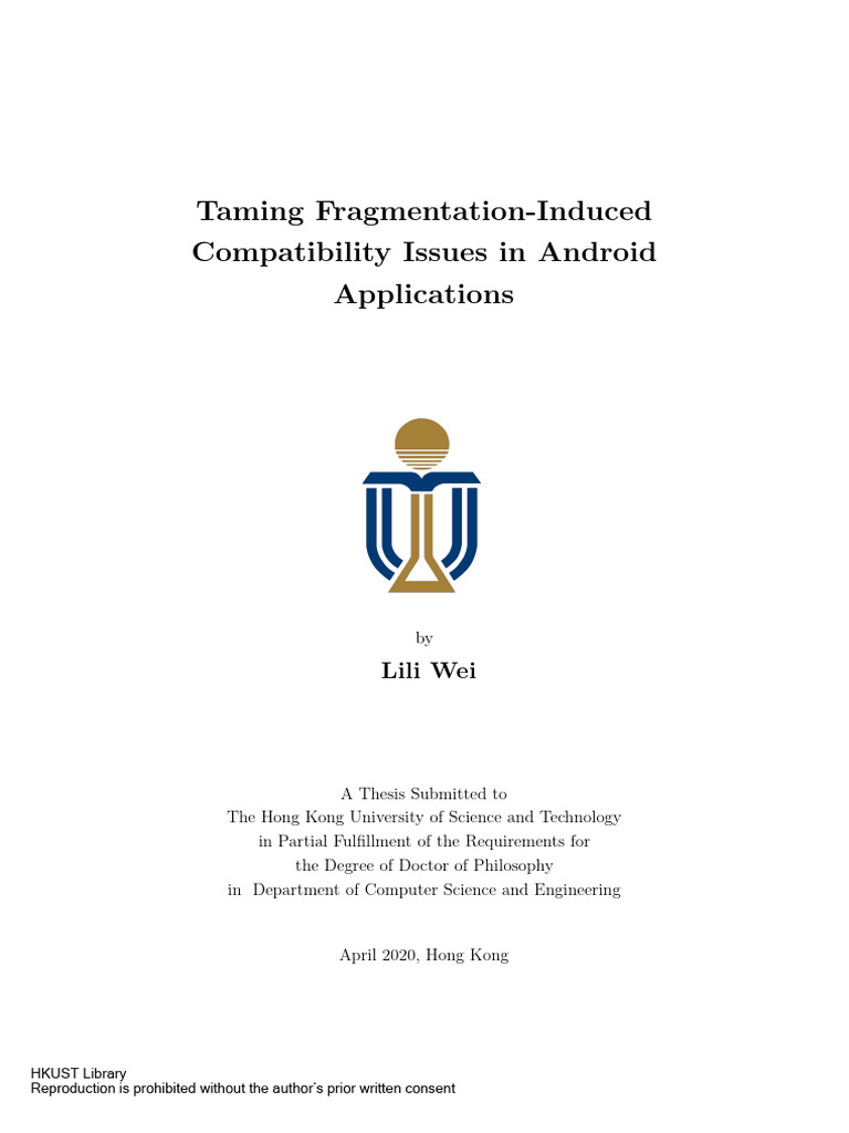 Taming Fragmentation-Induced Compatibility Issues in Android Applications | PDF | Android ...