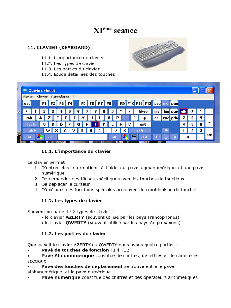 Clavier | PDF | Clavier d'ordinateur | Informatique