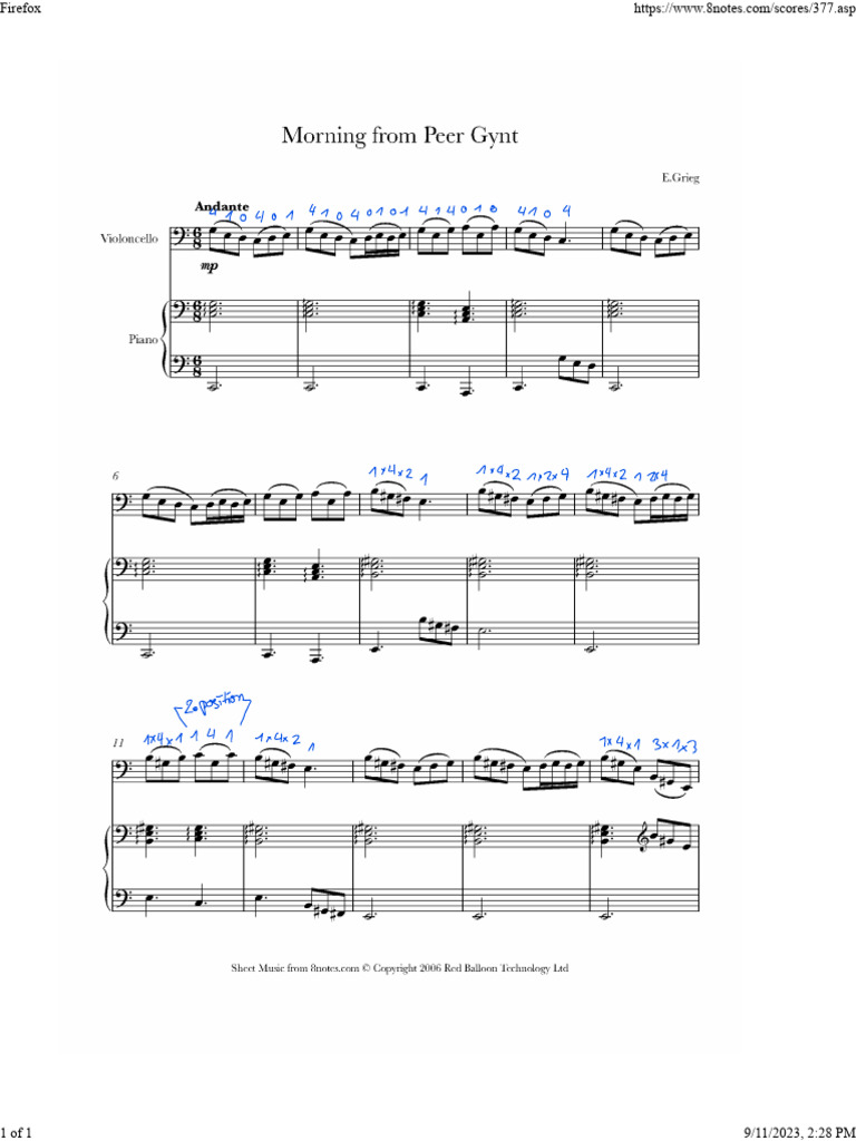 Morning Peer Gynt 1 PDF | PDF