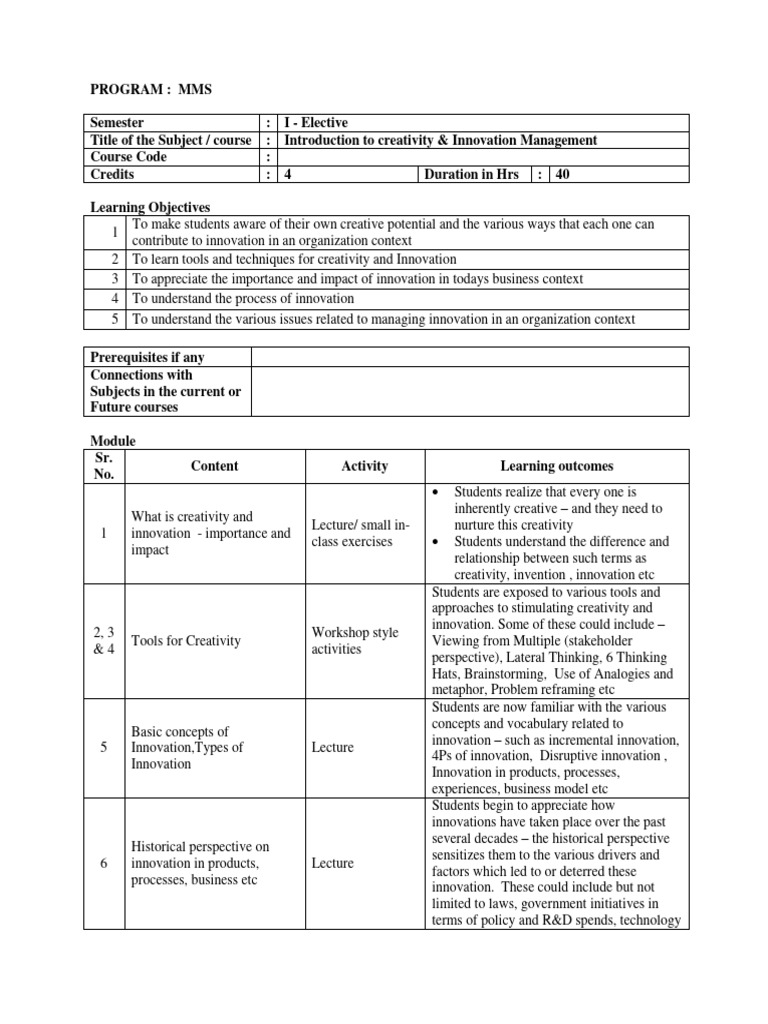 Intro To Creativity | PDF | Innovation | Creativity