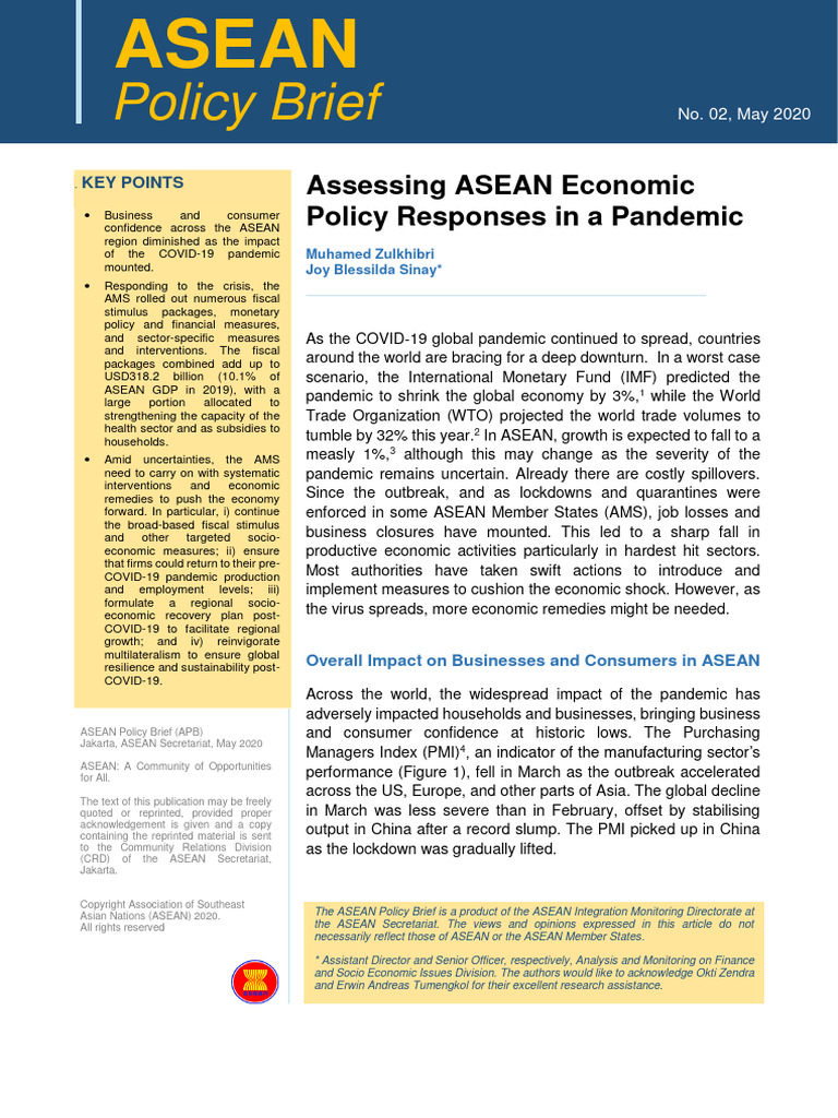 ASEAN Policy Brief 2 - May 2020 - FINAL | PDF | Small And Medium Sized ...
