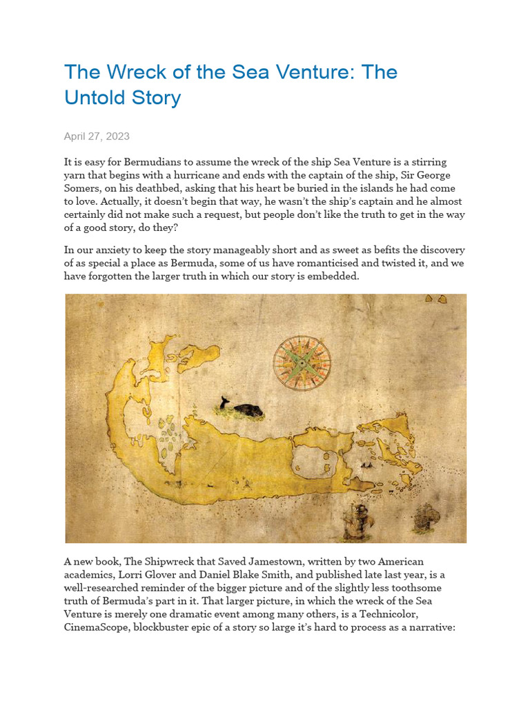 The Wreck of The Sea Venture | PDF | Travel | History