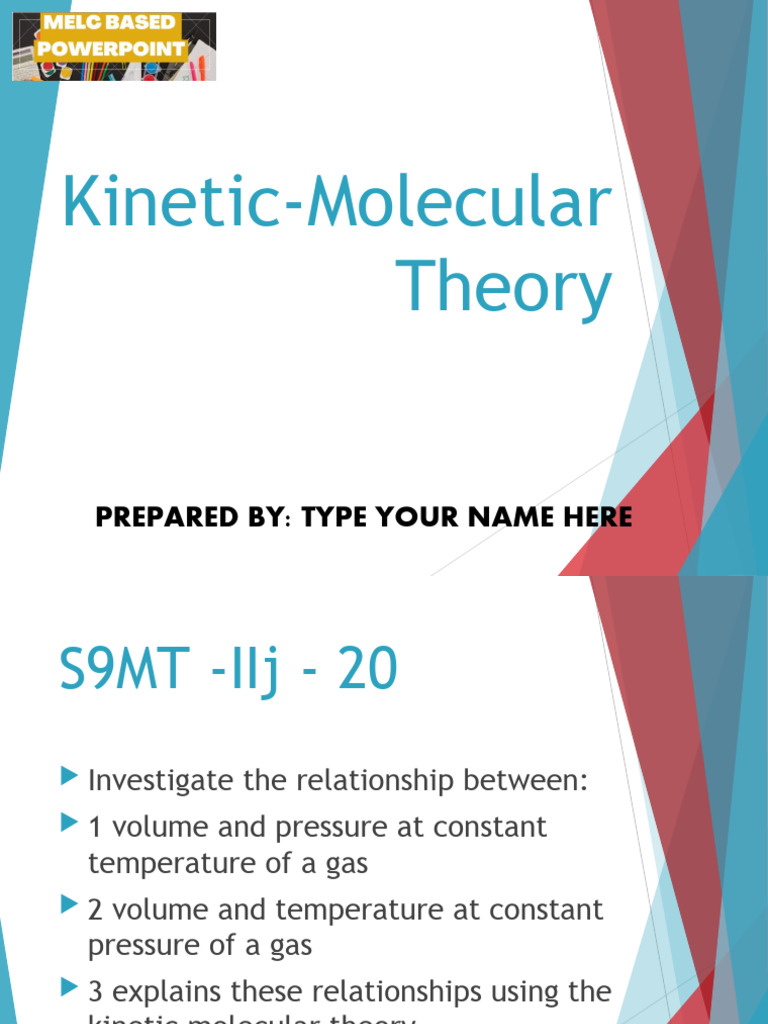 G10 Science Q4 - Week 2 - Molecular Kinetic Theory | PDF | Gases ...