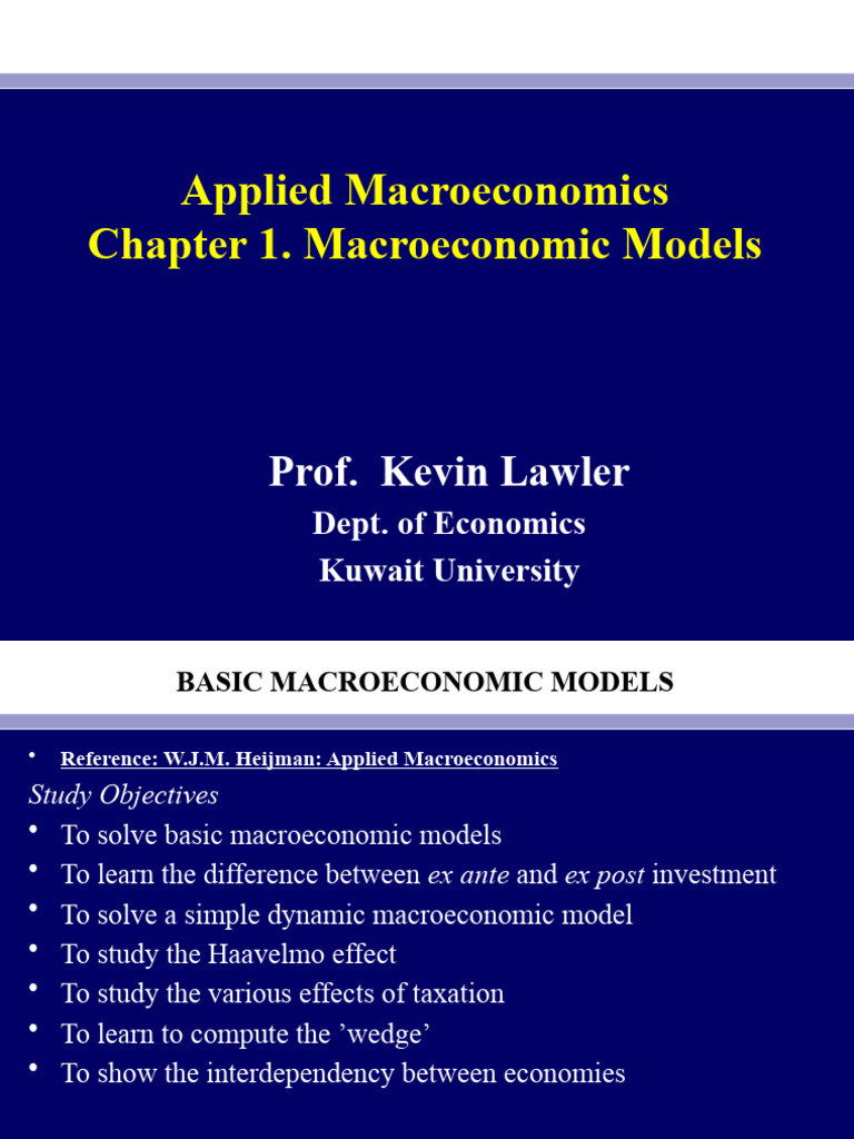 1 Models | PDF | Macroeconomics | Economic Equilibrium
