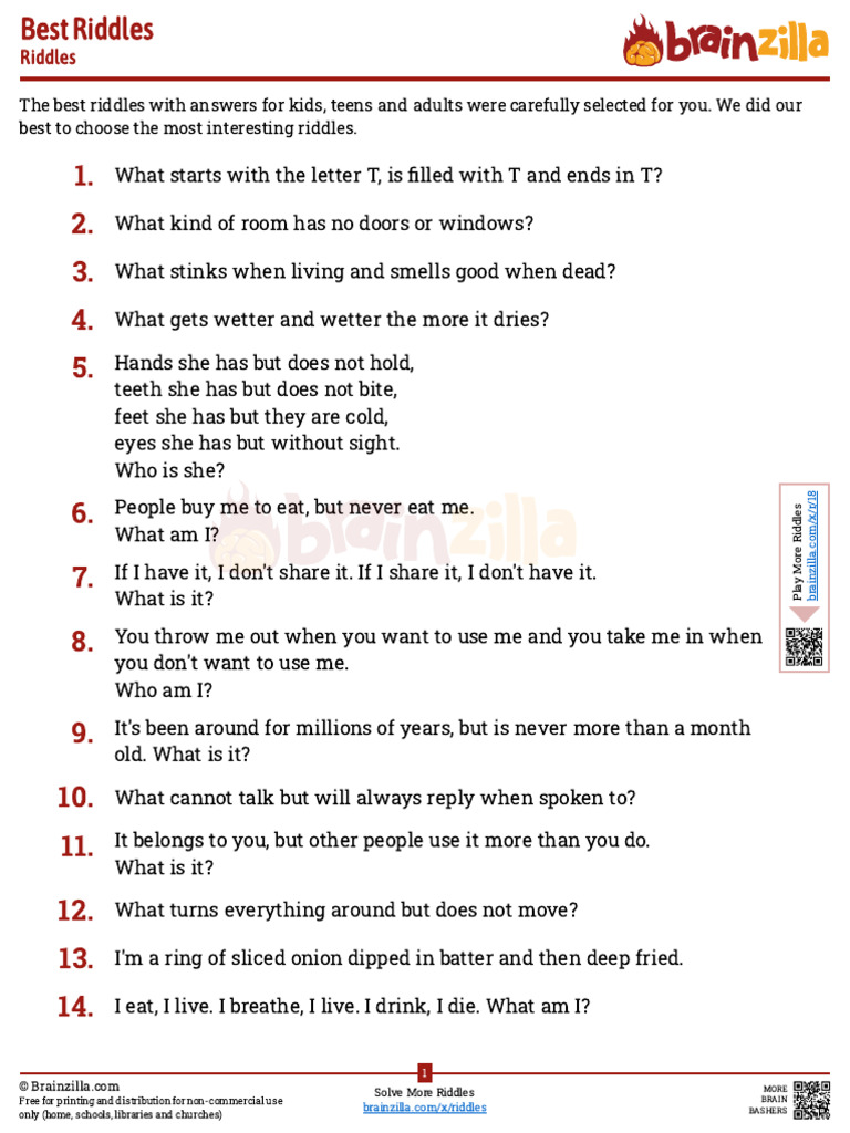 Best Riddles | PDF