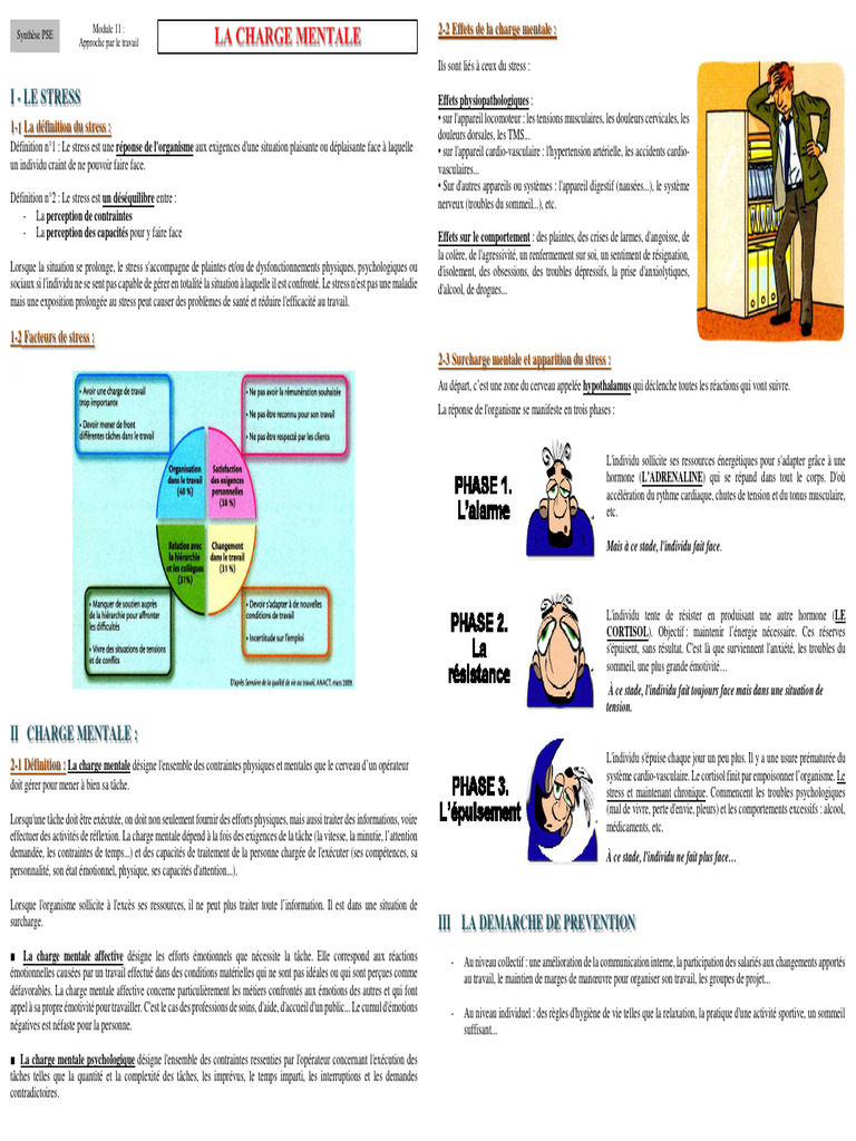 Comprendre la charge mentale au travail | PDF | Stress (Biologie) | Anxiété