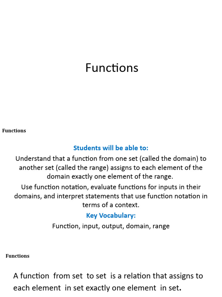 1 1functions Pdf Function Mathematics Set Mathematics 