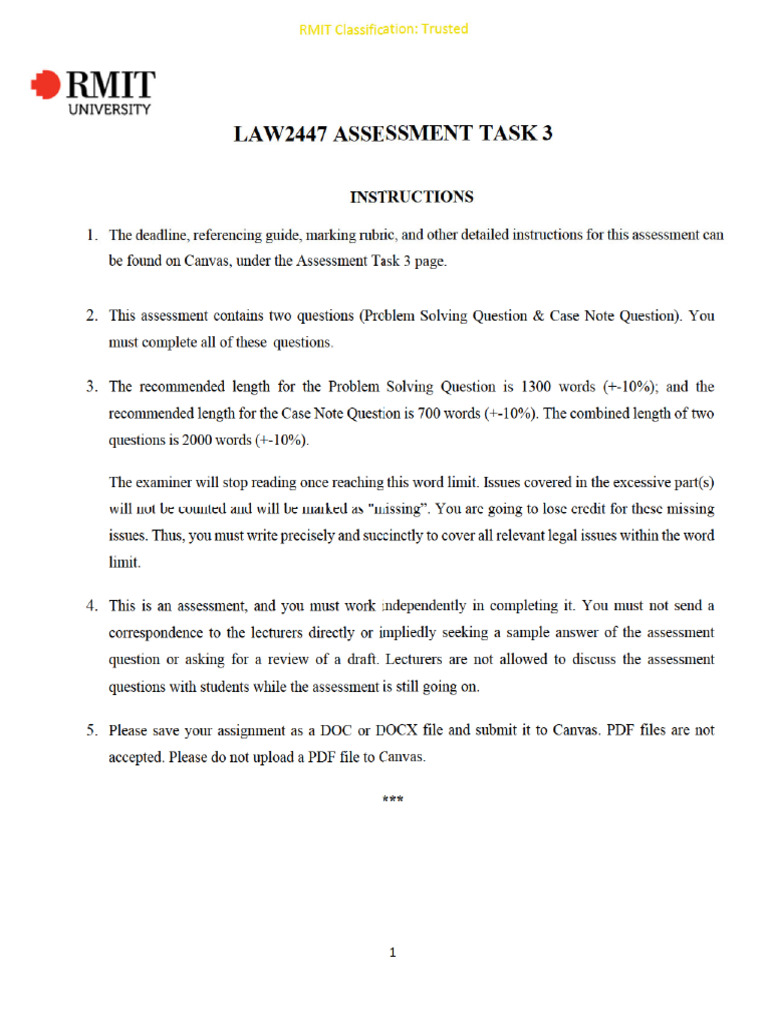 Assessment Task 3 Questions Sem 2-2023 (Official Version) | PDF