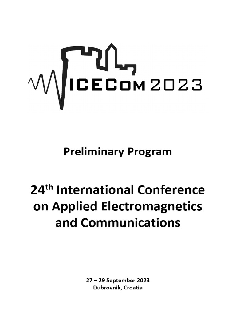 Icecom 2023 Program v2b | PDF | Terahertz Radiation | Antenna (Radio)