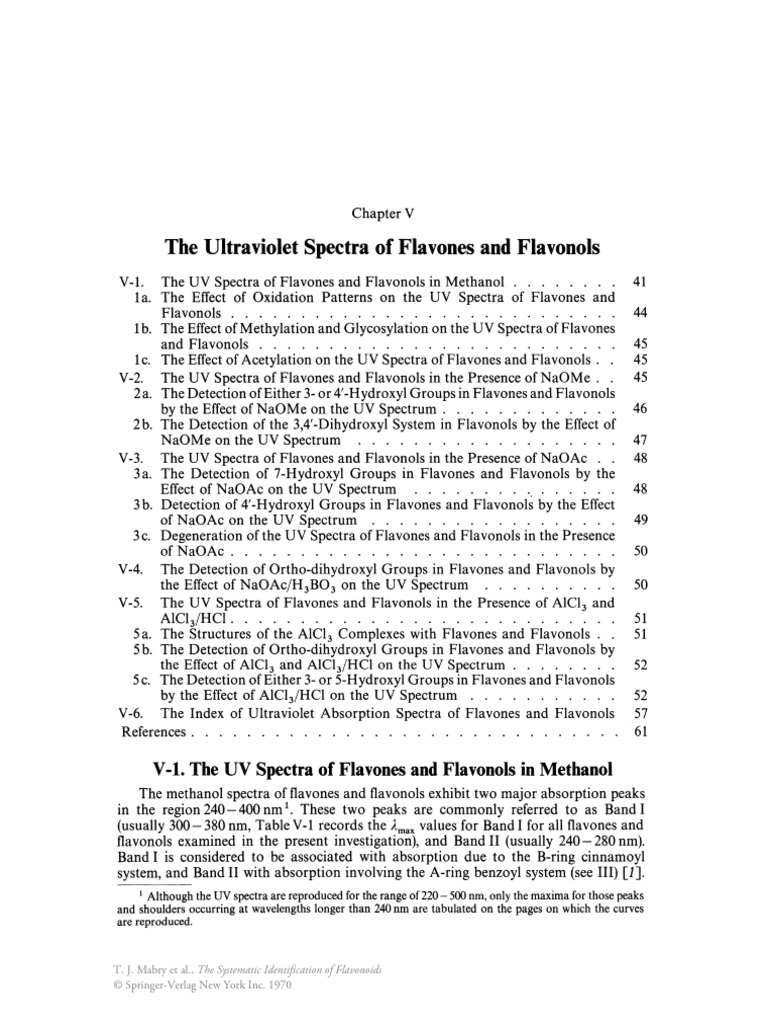 The Ultraviolet Spectra of Flavones and Flavonols | PDF | Absorption ...